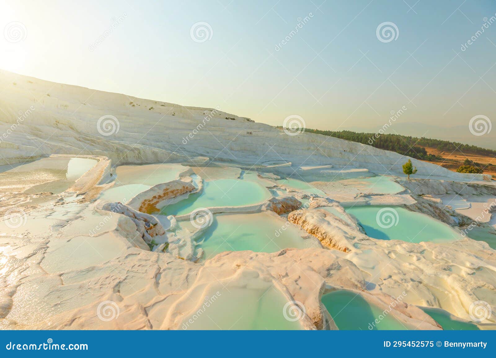 Pamukkale Thermal Pools in Turkey Stock Image - Image of sunrise ...