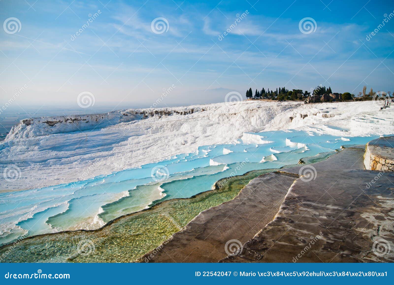 Pamukkale Travertine Terraces Stock Image - Image of carbonized ...