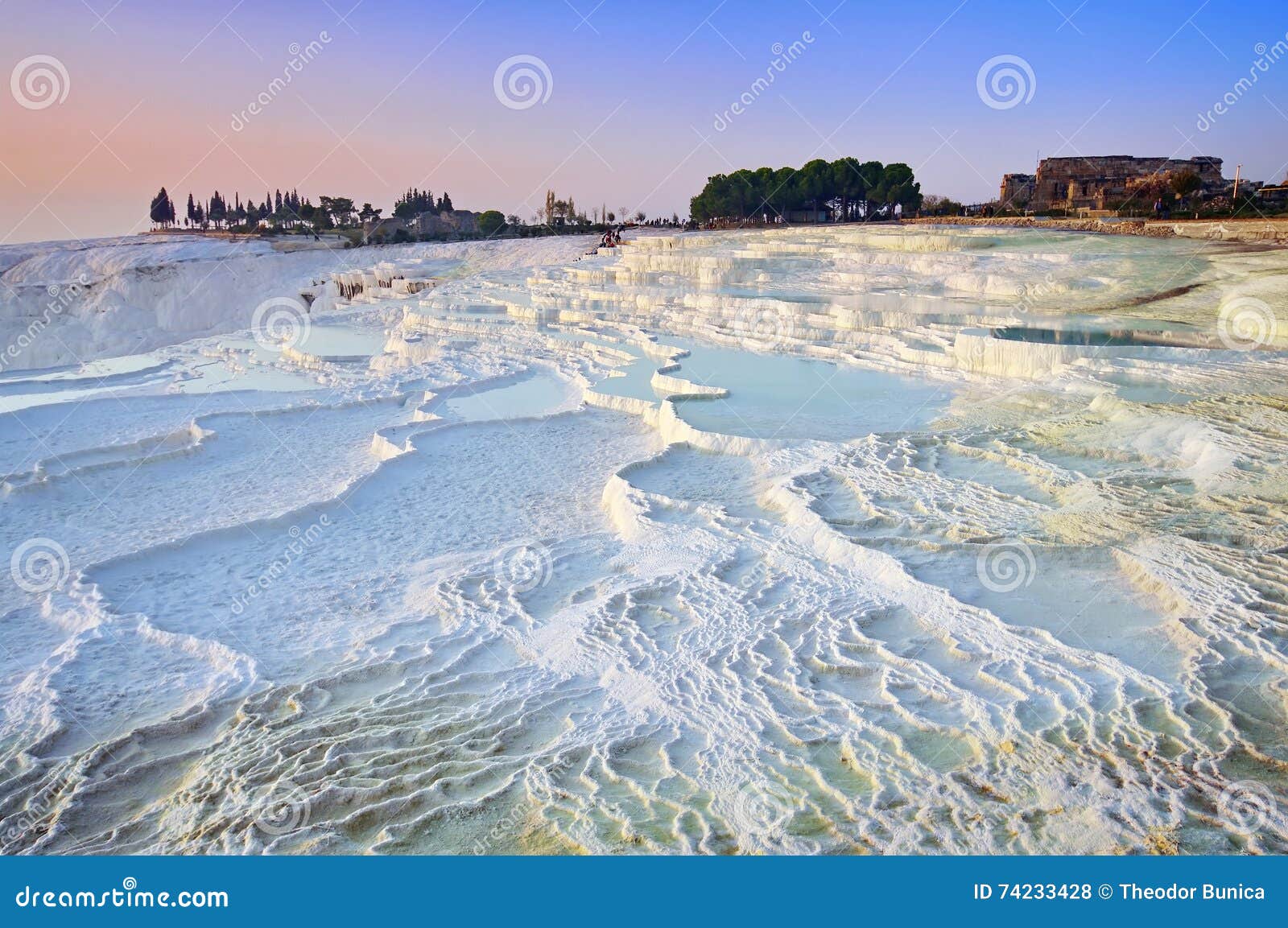 Landscape with Famous Terraces at Sunset - Landmark Attraction in ...