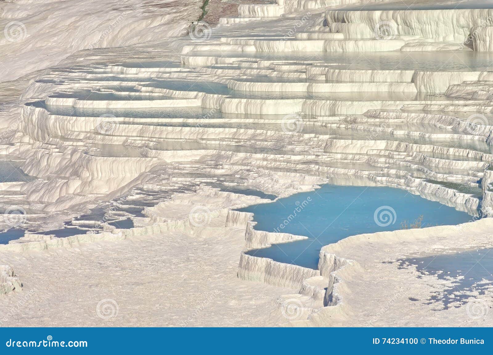 Landscape with Famous Terraces of Pamukkale, Landmark Attraction in ...