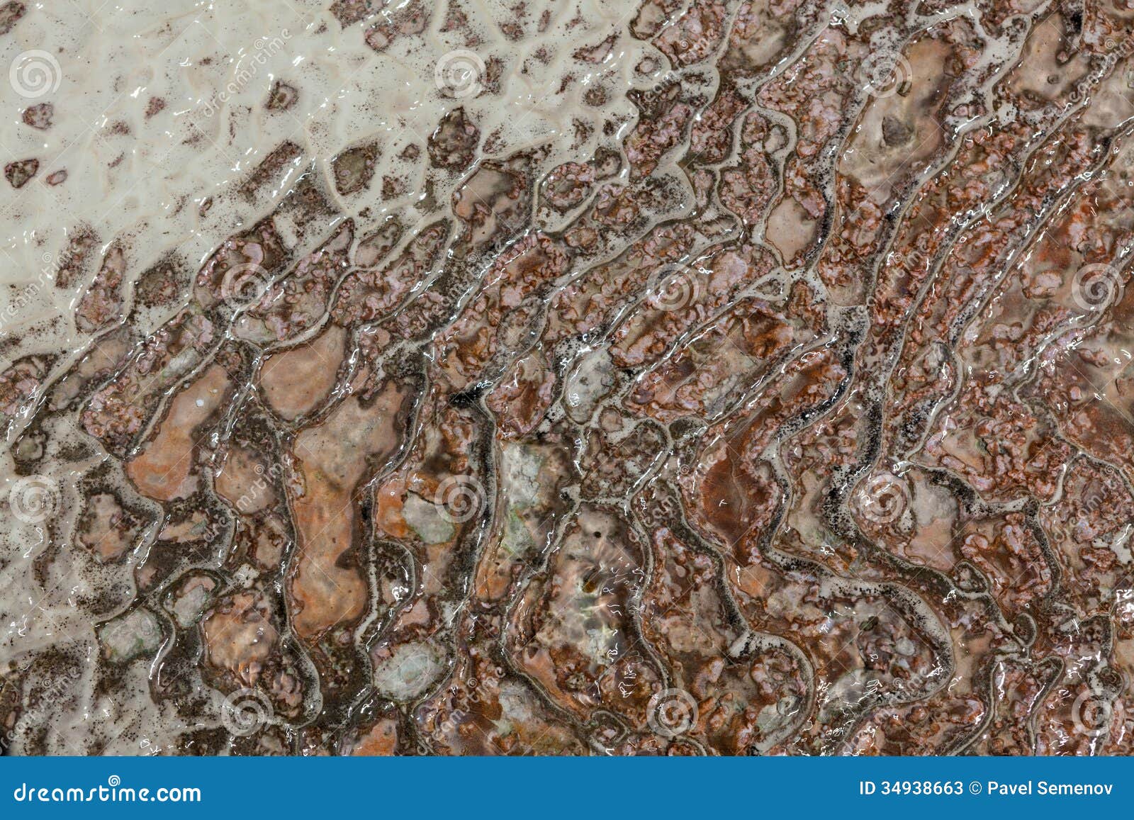 Pamukkale Turkey Iron Minerals Texture Stock Image - Image of geology ...