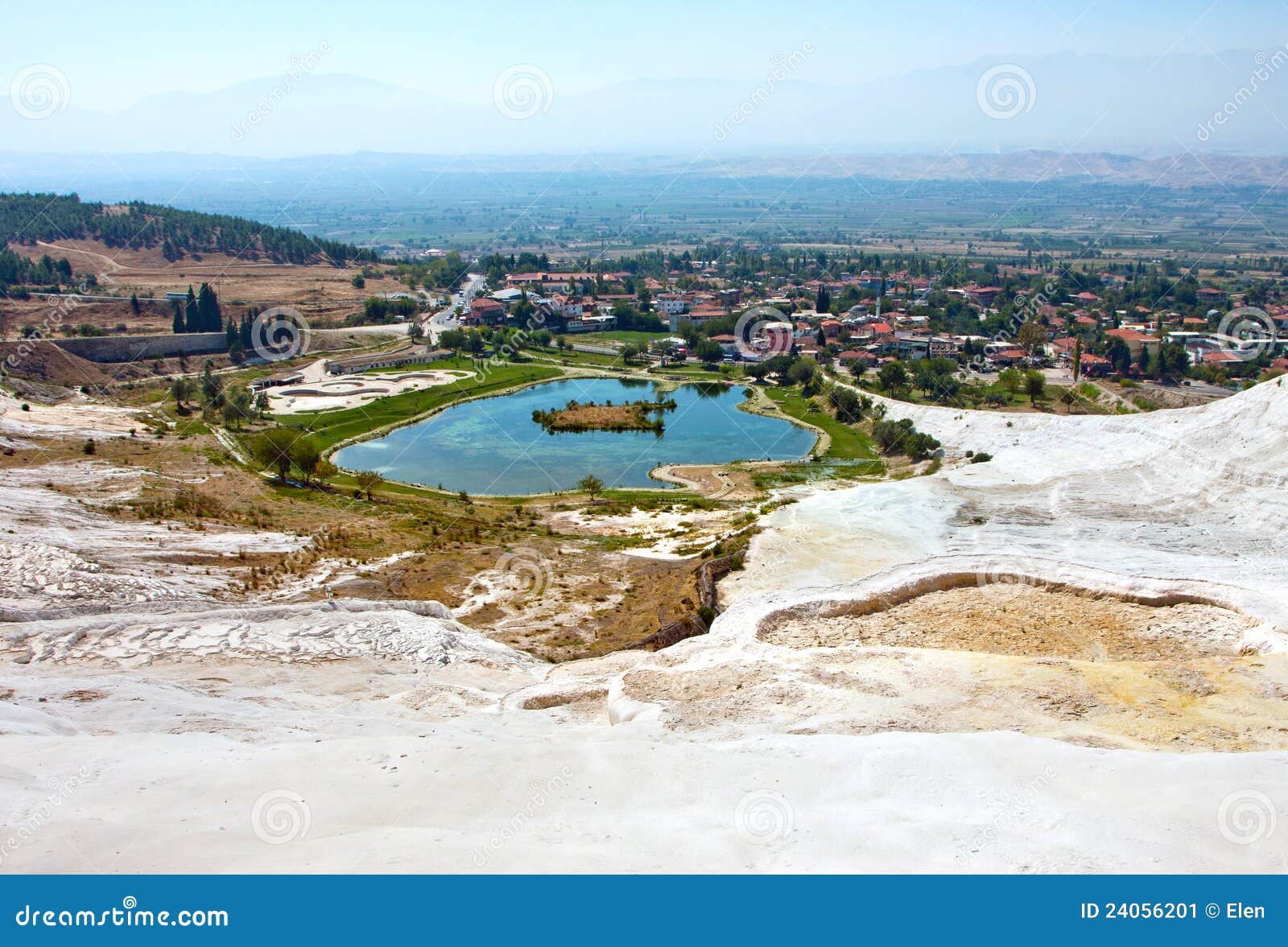 Pamukkale, Turkey, Top View Stock Image - Image of eastern, terrace ...