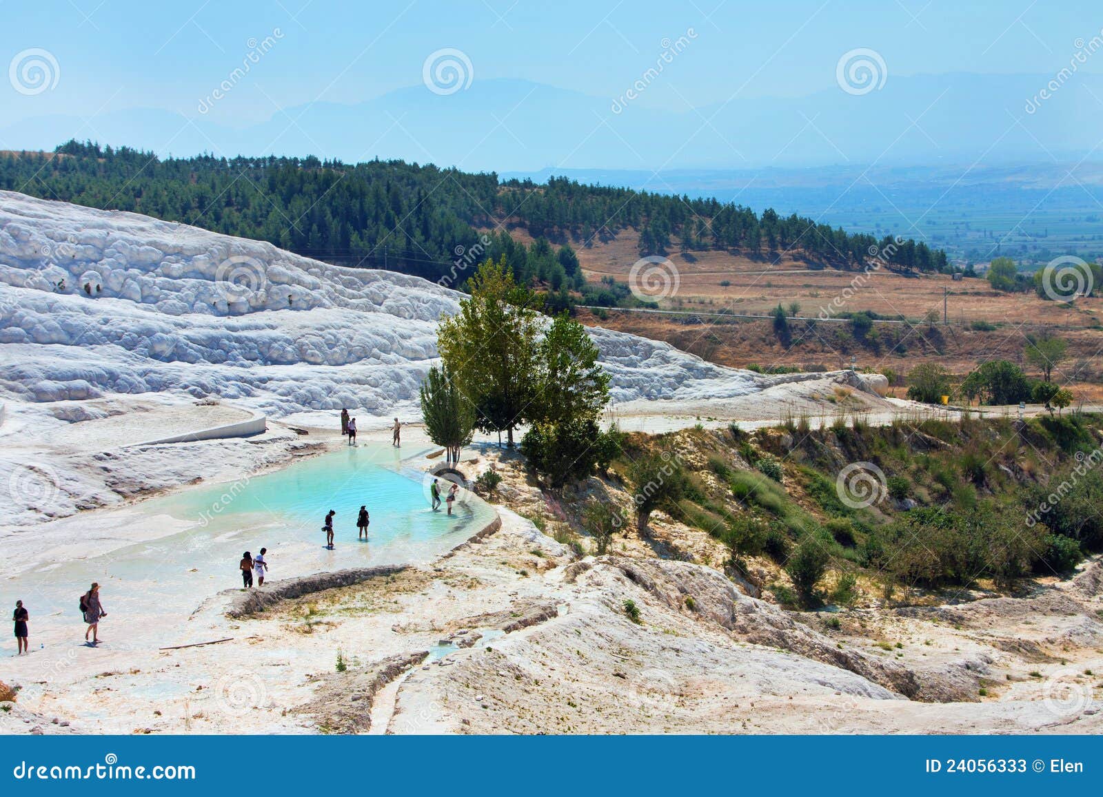 Pamukkale, Turkey, Top View Stock Image - Image of famous, travel: 24056333