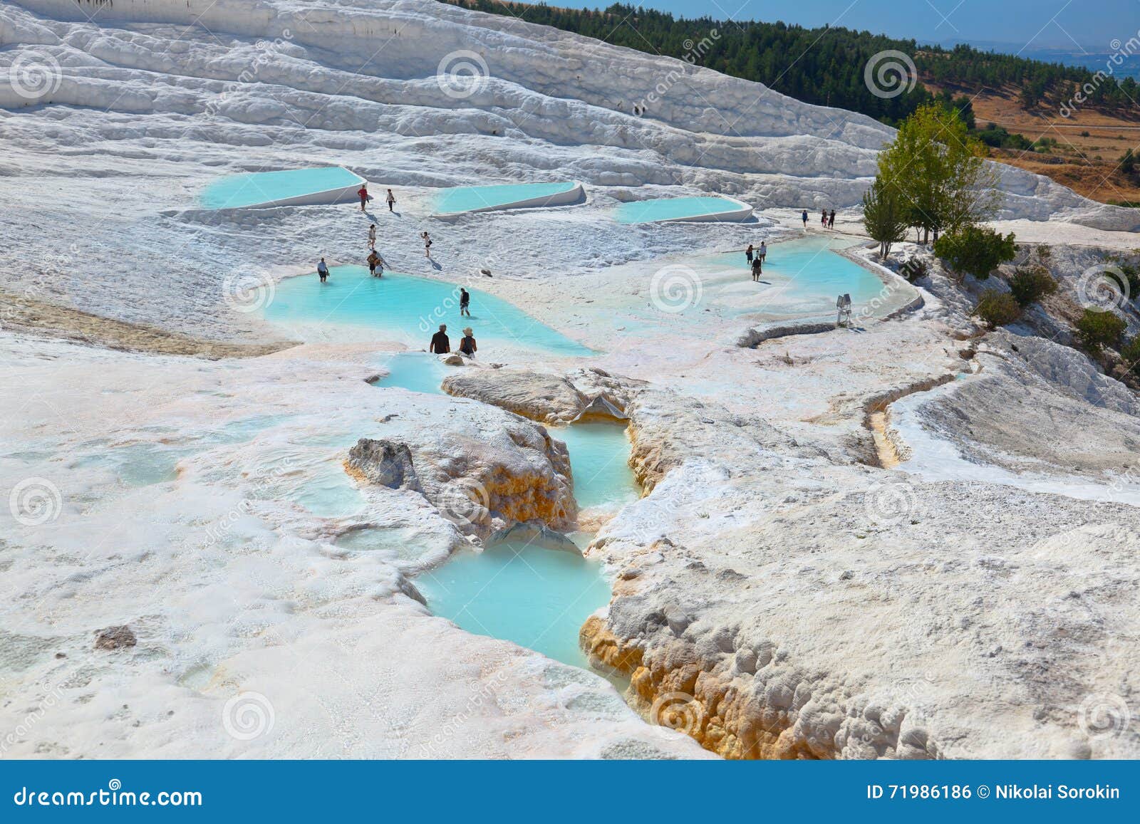 Pamukkale Turkey editorial photo. Image of flowing, cascade - 71986186