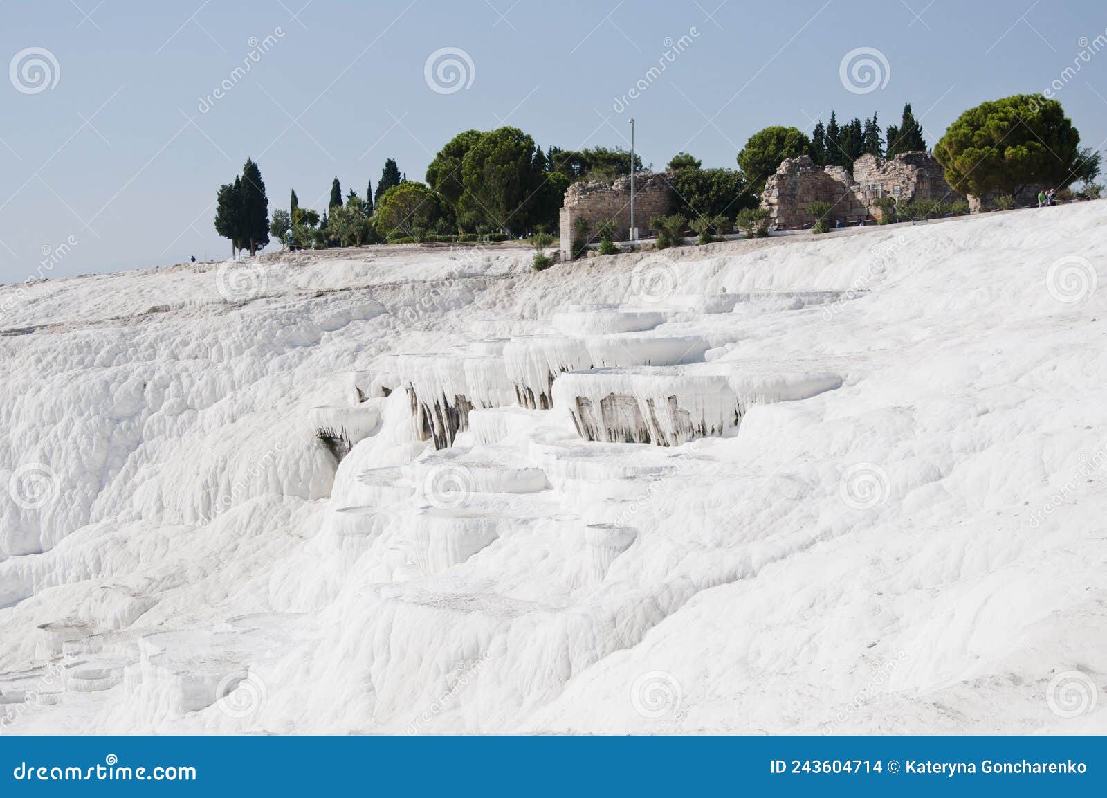 Pamukkale Turkish White Mineral Stone in Turkey Stock Photo - Image of ...