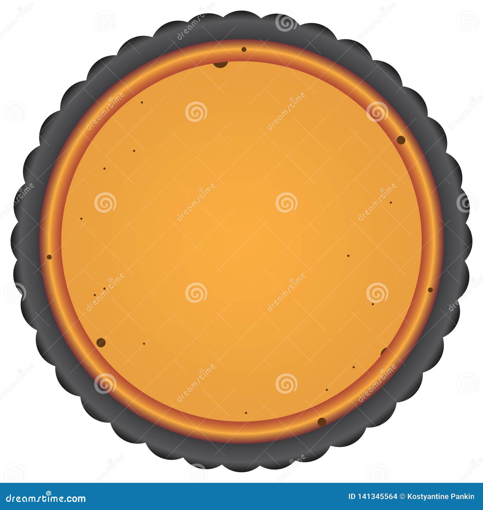 Pan with baked cake stock vector. Illustration of oven - 141345564