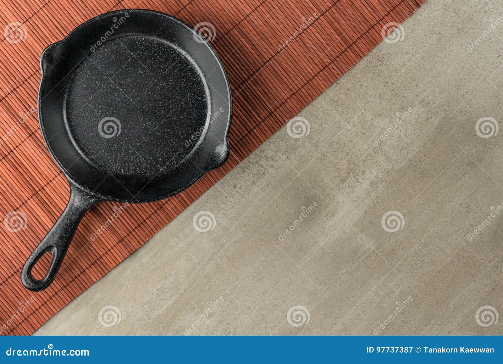 Pan on Board Cutting Background Stock Image - Image of kitchen, cooking ...