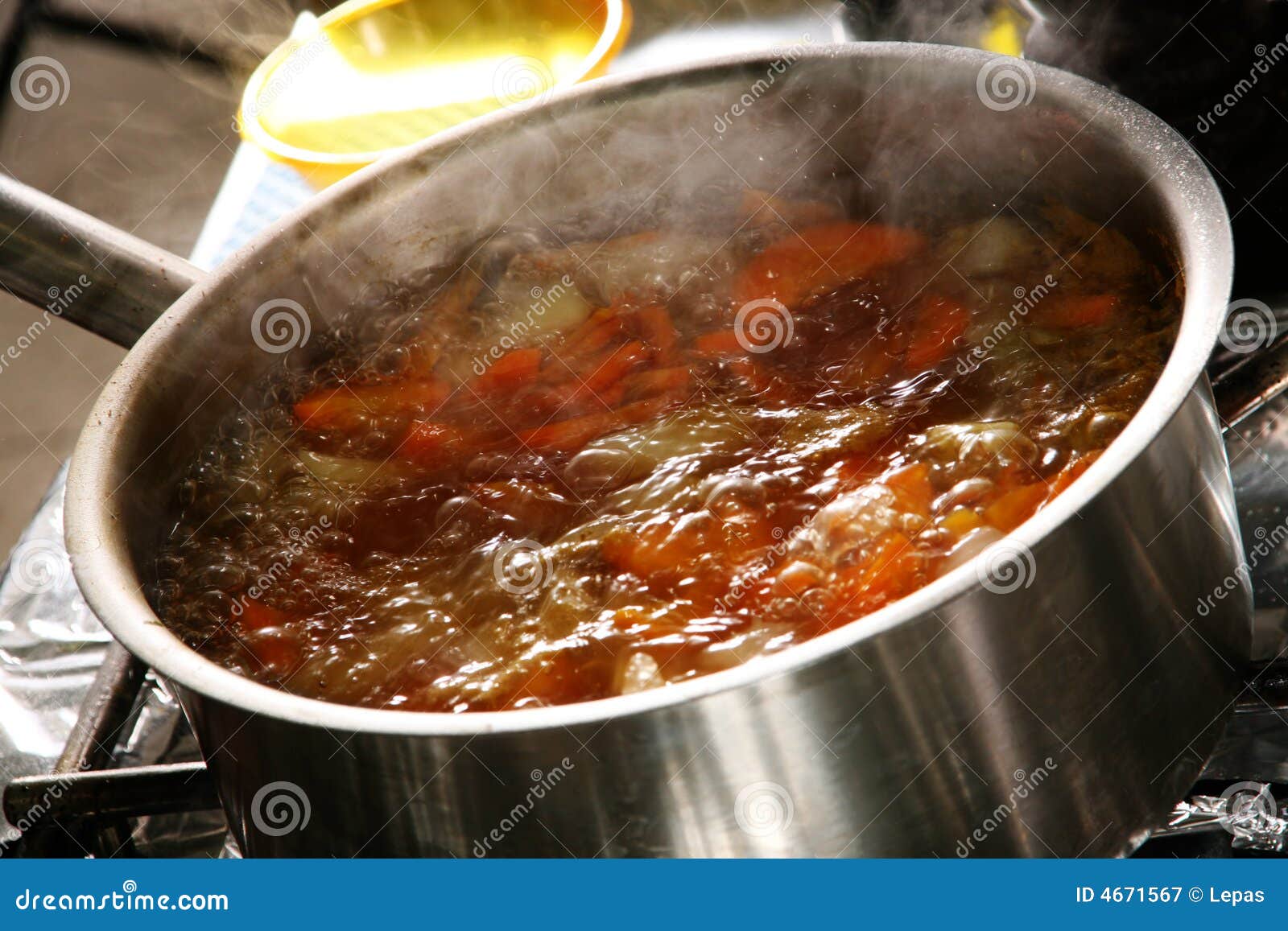 Pan boiling stock image. Image of orange, vegetable, food - 4671567
