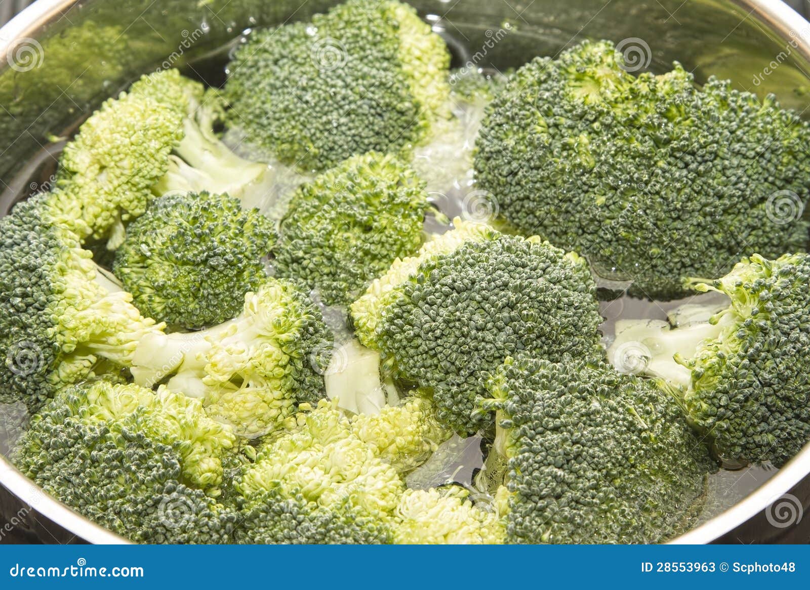 Pan of broccoli stock image. Image of steaming, ingredients - 28553963