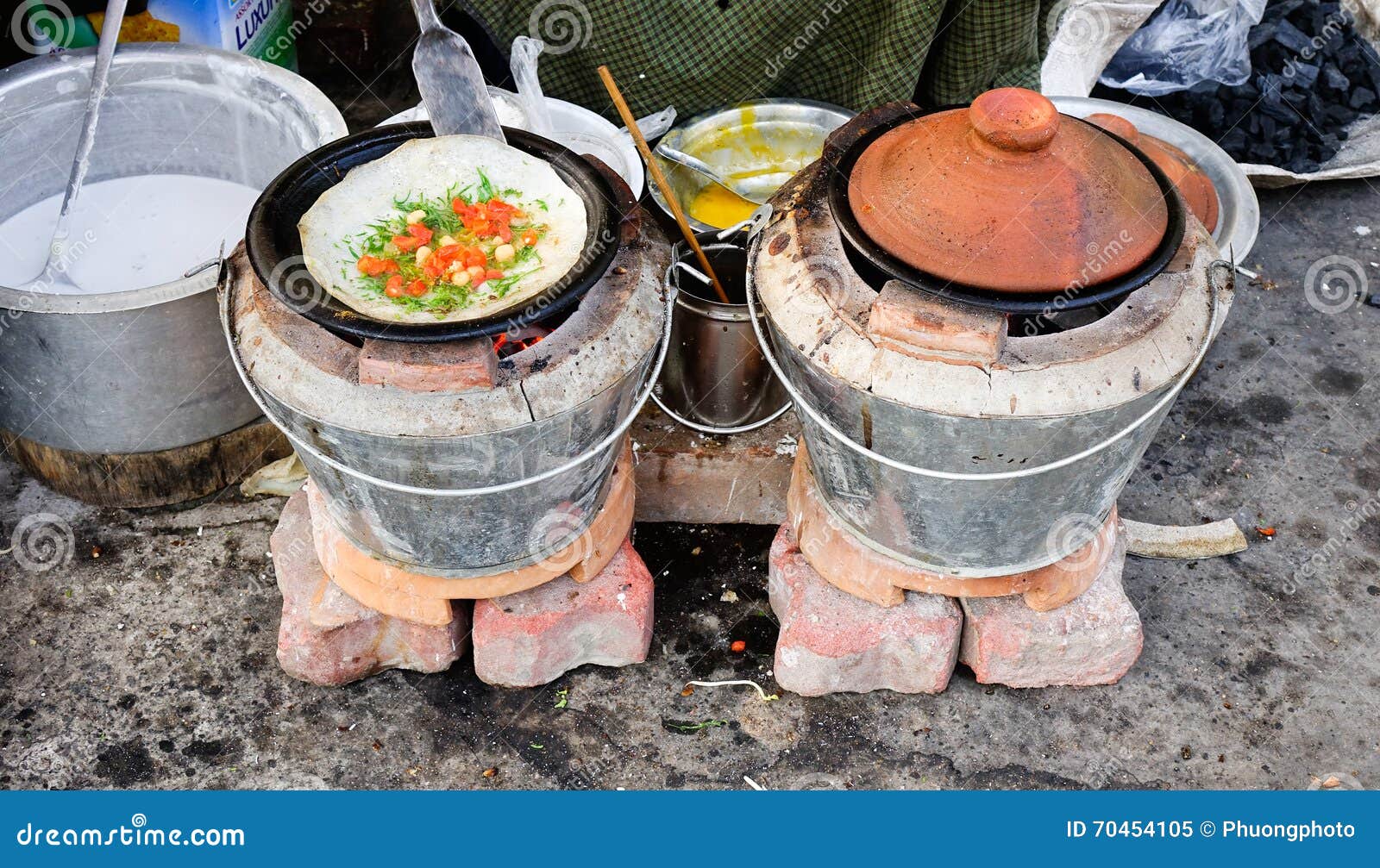 Pan Cake in Mandalay, Myanmar Stock Image - Image of street, coming ...