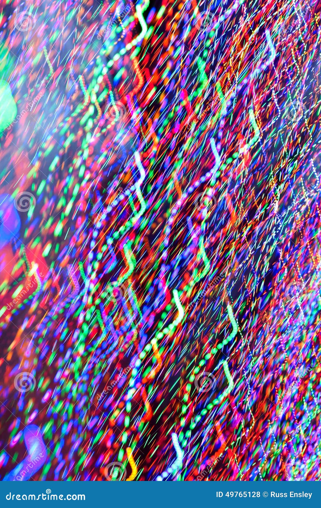 Pan of Colorful Holiday Lights Creates Electric Confetti Pattern Stock ...