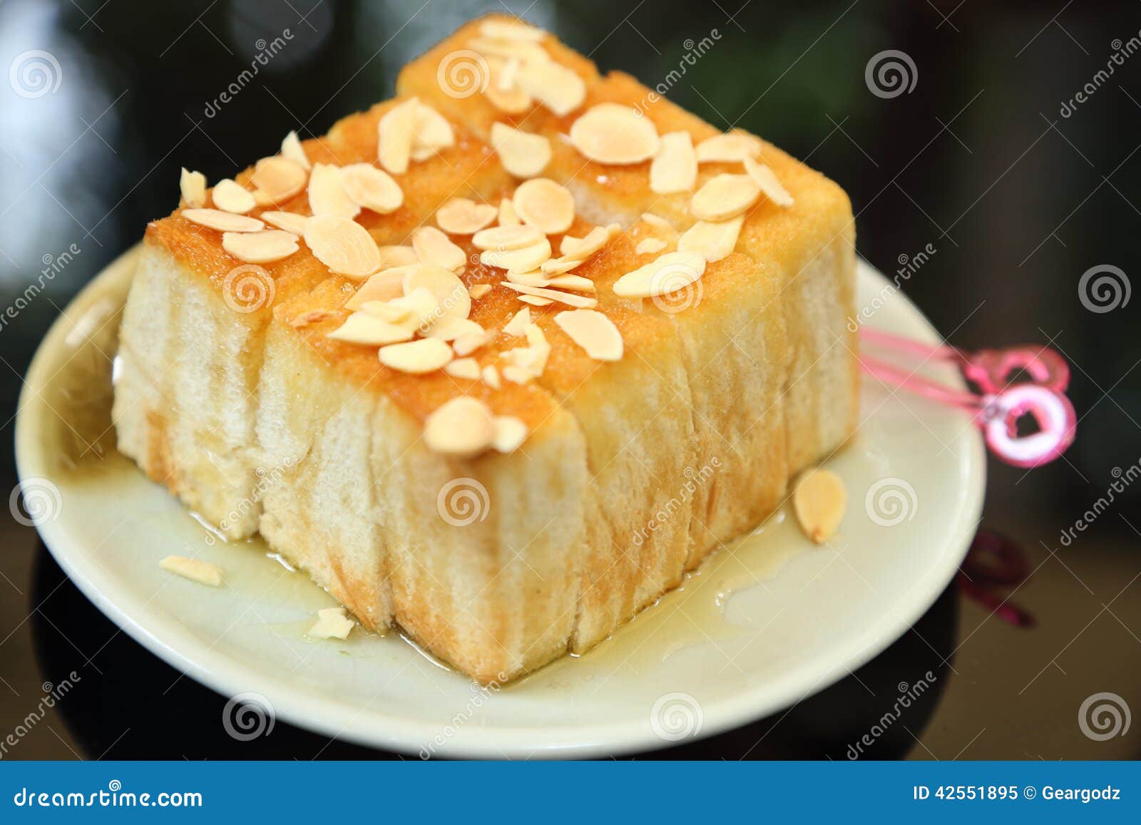 Pan Con La Miel Y La Mantequilla Imagen de archivo - Imagen de miel ...