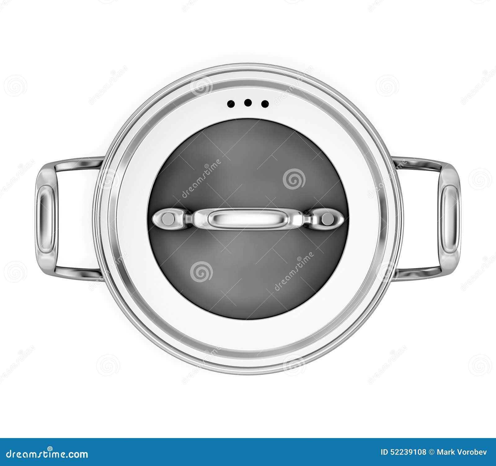 Pan for Cooking on a White Background the Top View Stock Illustration ...