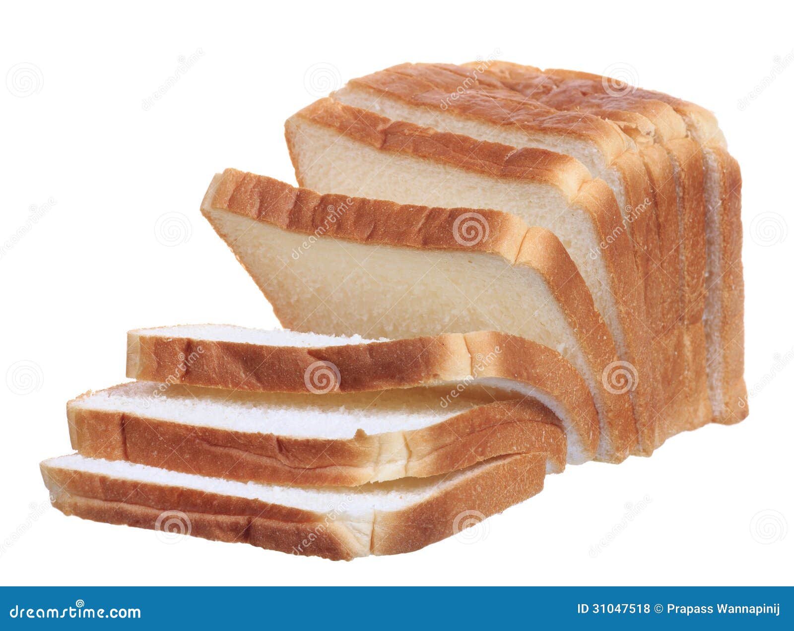 Pan Cortado Del Bocadillo Aislado Foto de archivo - Imagen de pasta ...