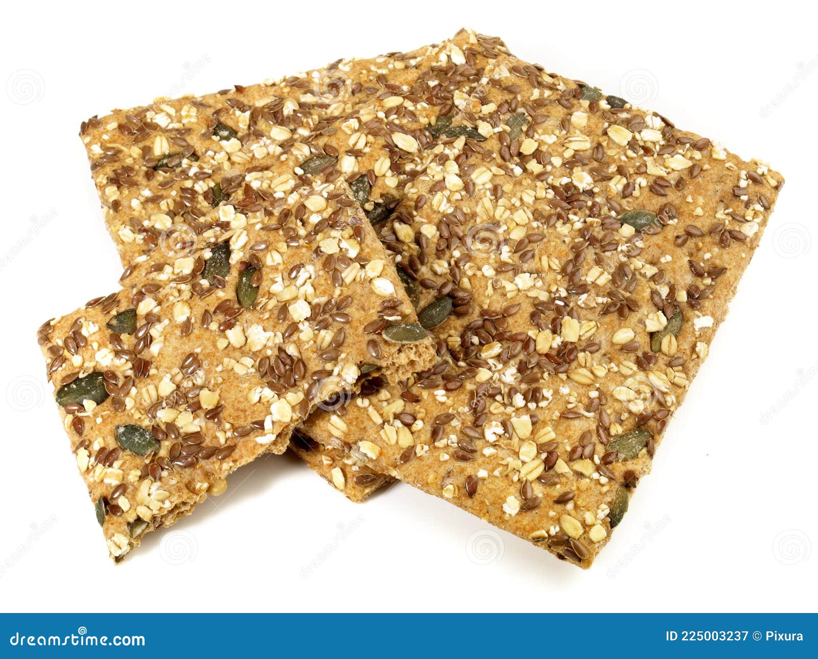 Pan Crudo Con Varias Semillas Aisladas De Fondo Blanco Imagen de ...