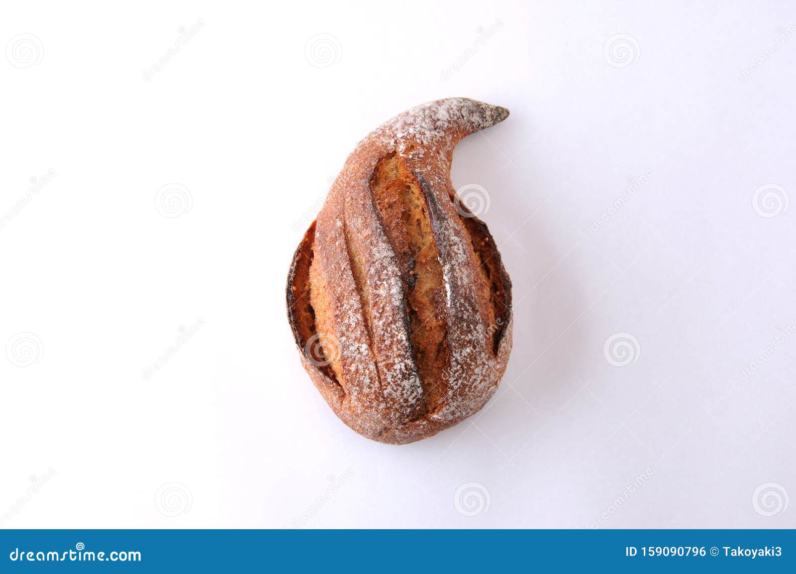 Pan De Hilo Rollo Sobre Fondo Blanco Foto de archivo - Imagen de horno ...