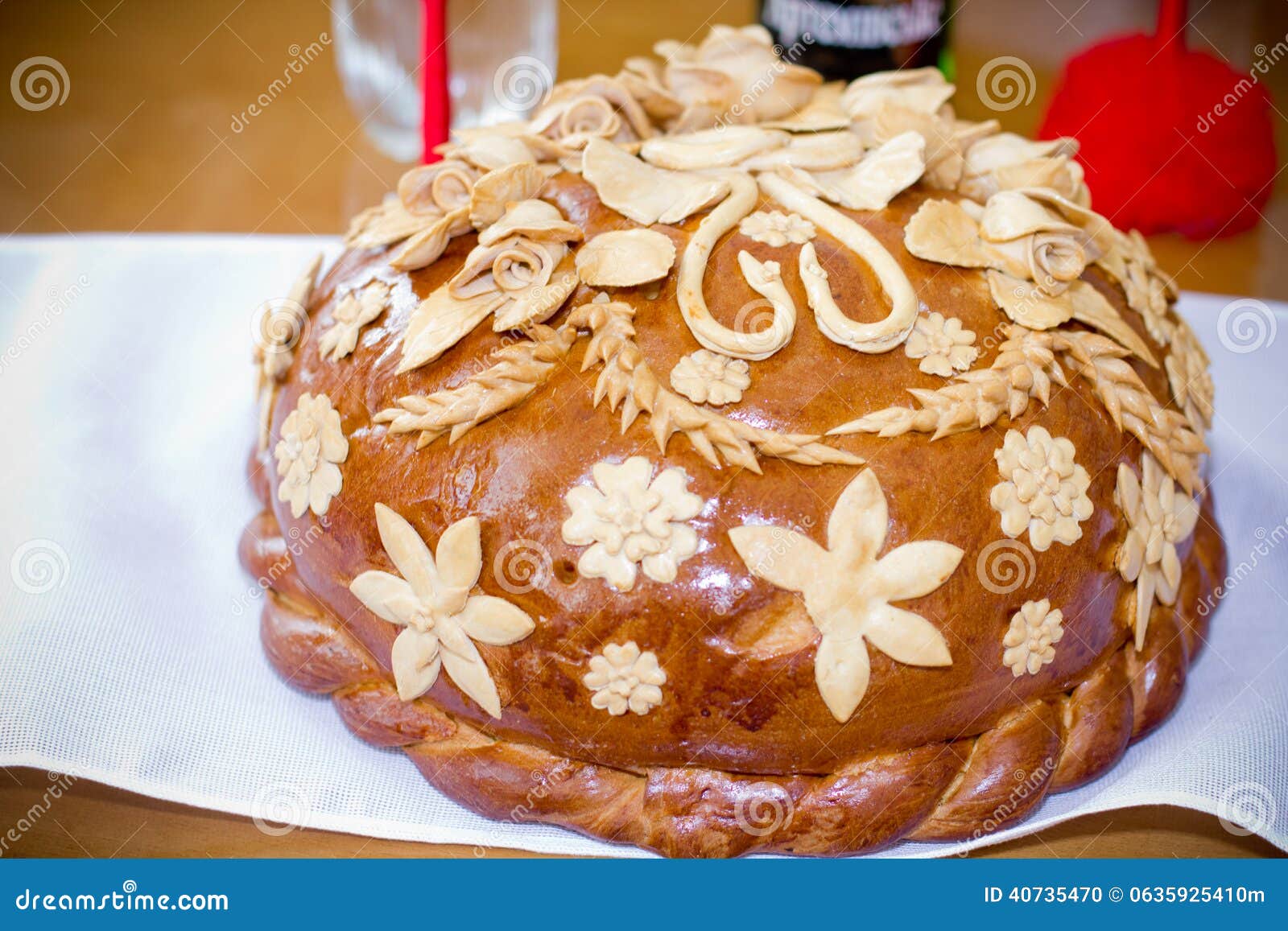 Pan de la boda foto de archivo. Imagen de rosa, ceremonia - 40735470