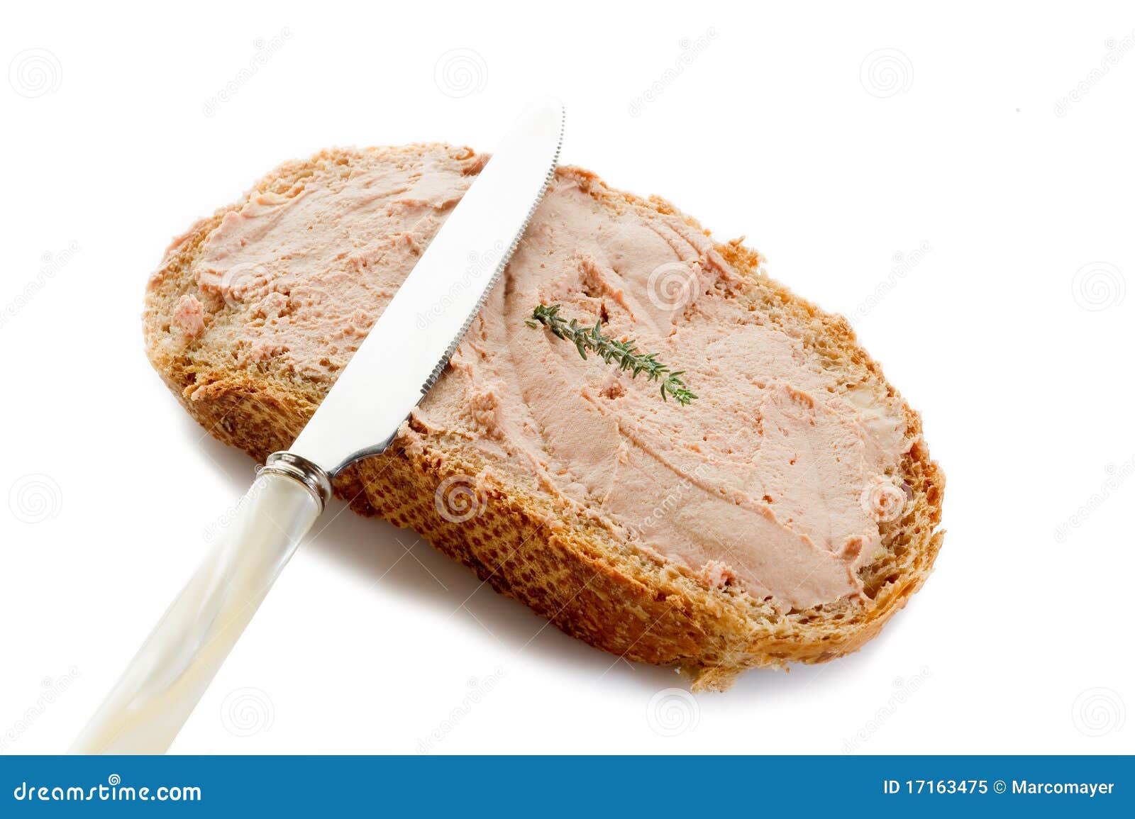 Pan De La Rebanada Con El Paté Imagen de archivo - Imagen de ...