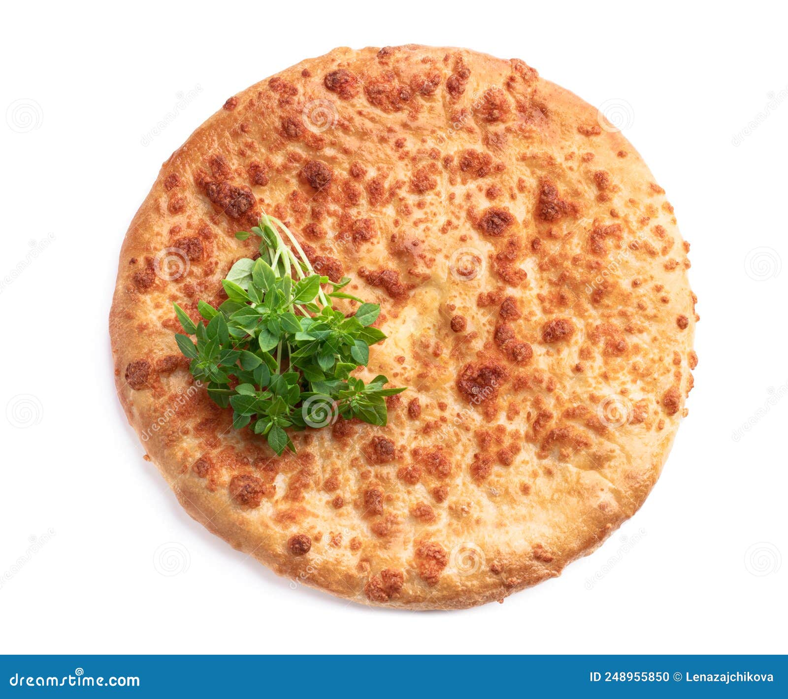 Pan De Queso Tradicional Georgiano Pan Plano Aislado En Blanco Foto de ...