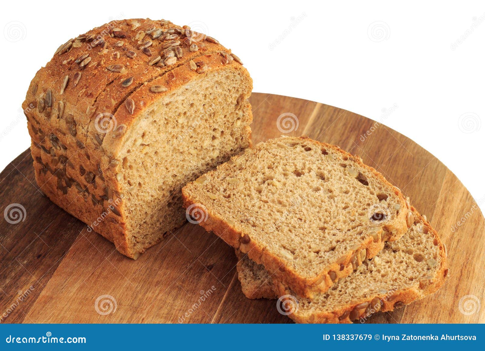 Pan De Rye En Un Fondo Blanco Imagen de archivo - Imagen de centeno ...