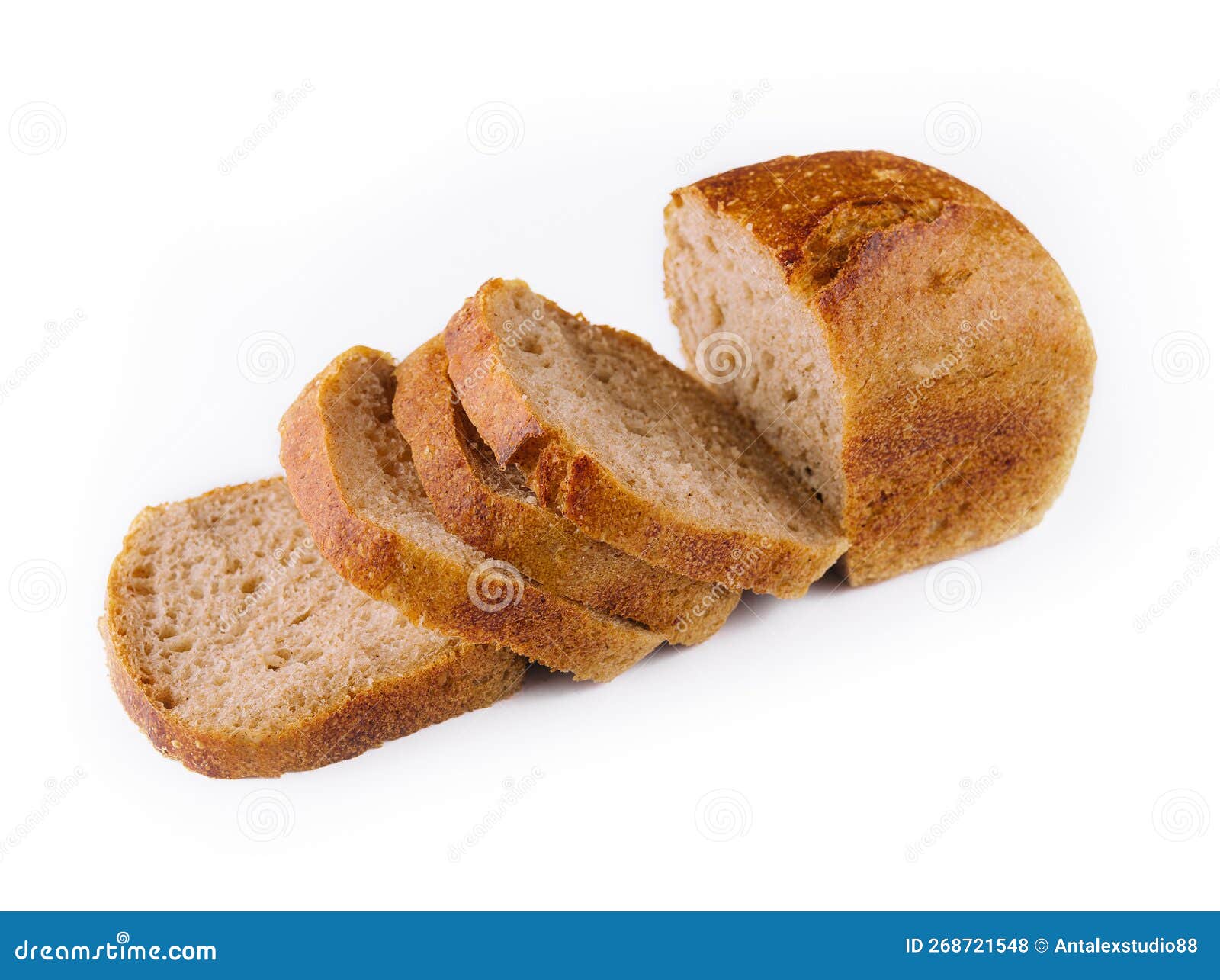 Pan De Trigo Entero Aislado Foto de archivo - Imagen de primer, bocado ...