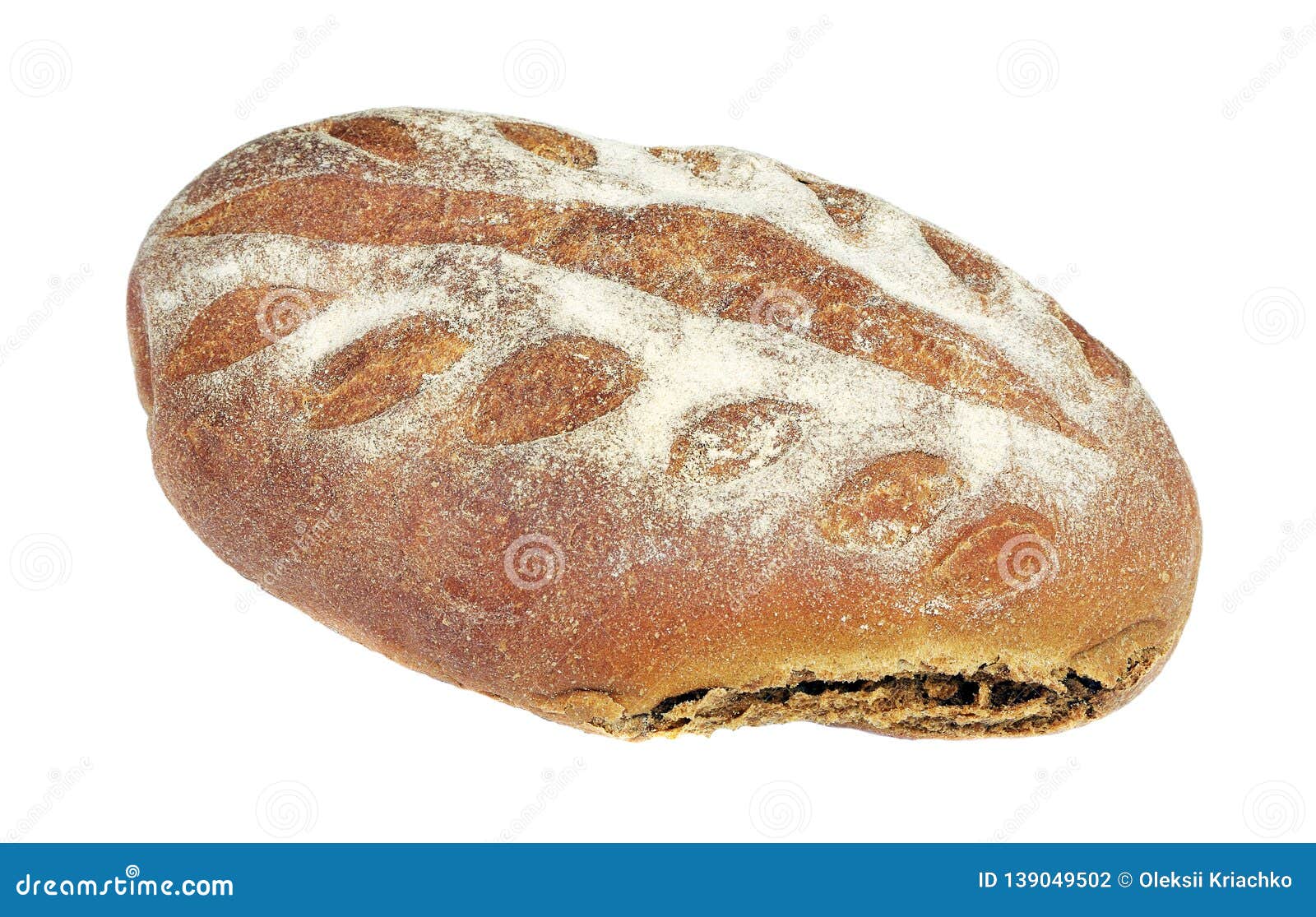 Pan Del Pan De Rye Aislado En Blanco Foto de archivo - Imagen de ...