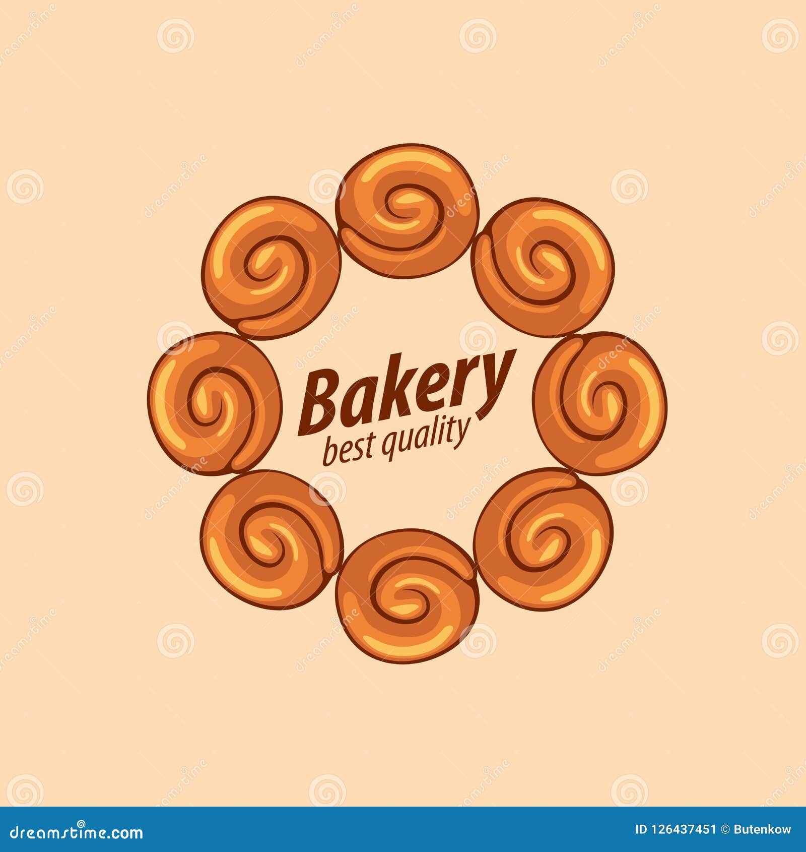 Pan Del Logotipo Del Vector Ilustración del Vector - Ilustración de ...