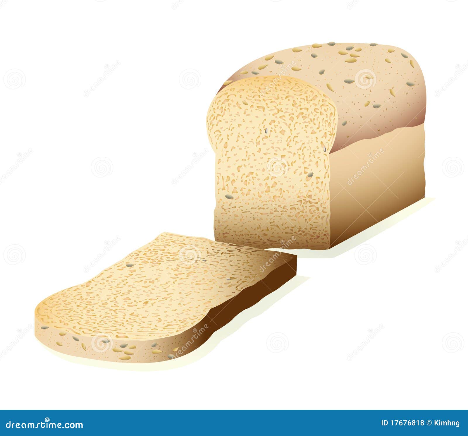 Pan del pan integral ilustración del vector. Ilustración de total ...