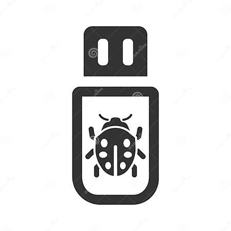 Pan drive bug icon stock vector. Illustration of meticulously - 196720401