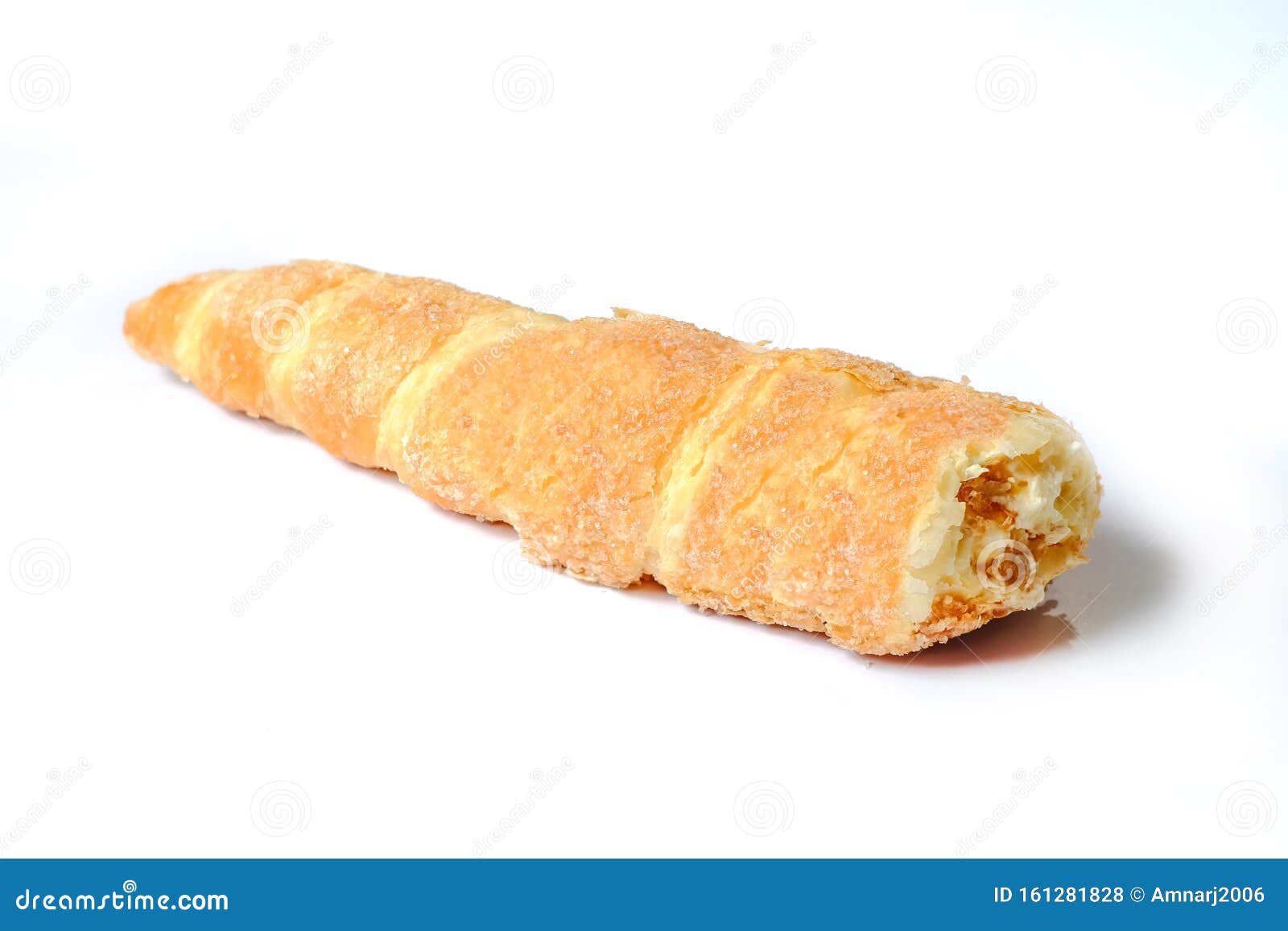 Pan Dulce Rollo De Crema Sobre Blanco Foto de archivo - Imagen de ...