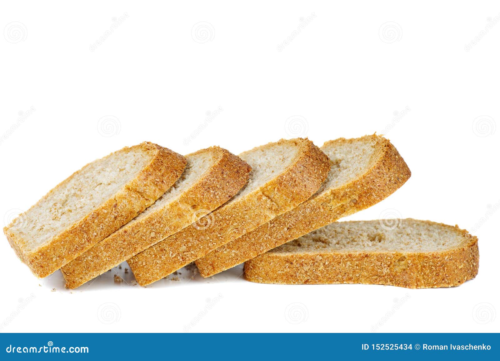 Pan En Rodajas De Pan Aislado En Blanco Foto de archivo - Imagen de ...