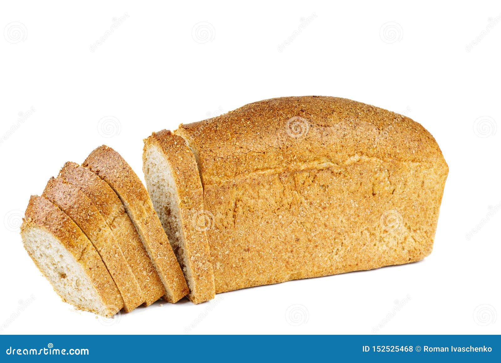 Pan En Rodajas De Pan Aislado En Blanco Foto de archivo - Imagen de ...