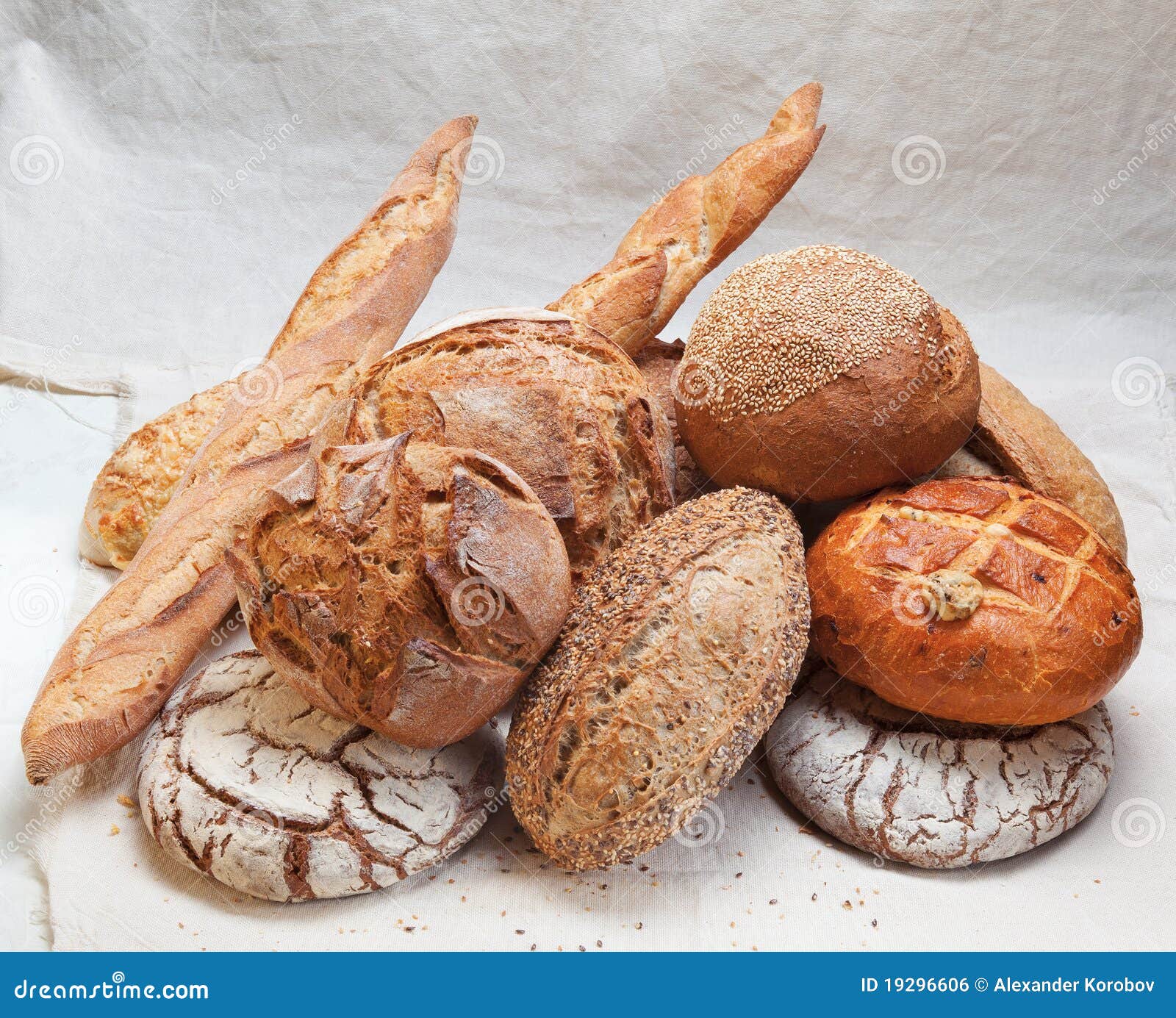 Pan en un vector foto de archivo. Imagen de fibra, planta - 19296606