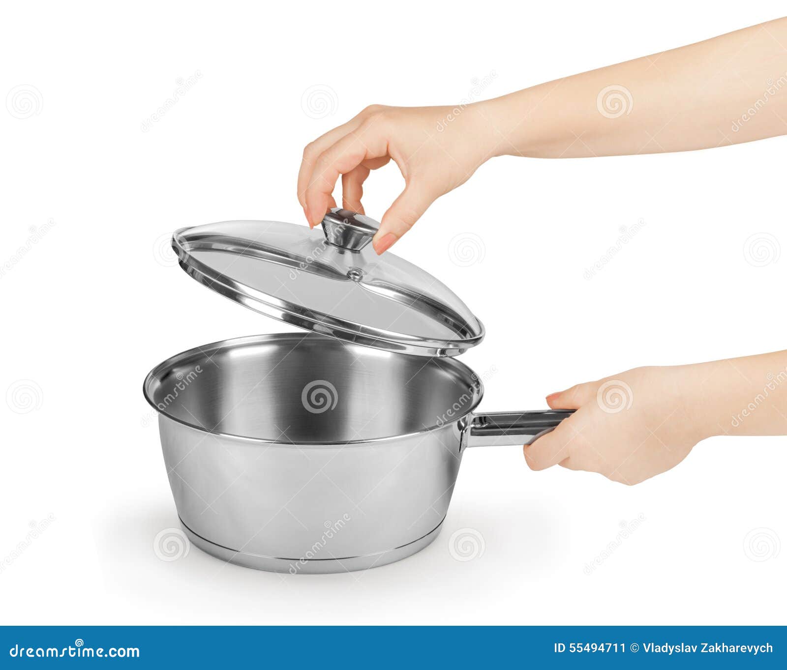 Pan in female hands stock image. Image of domestic, dinning - 55494711