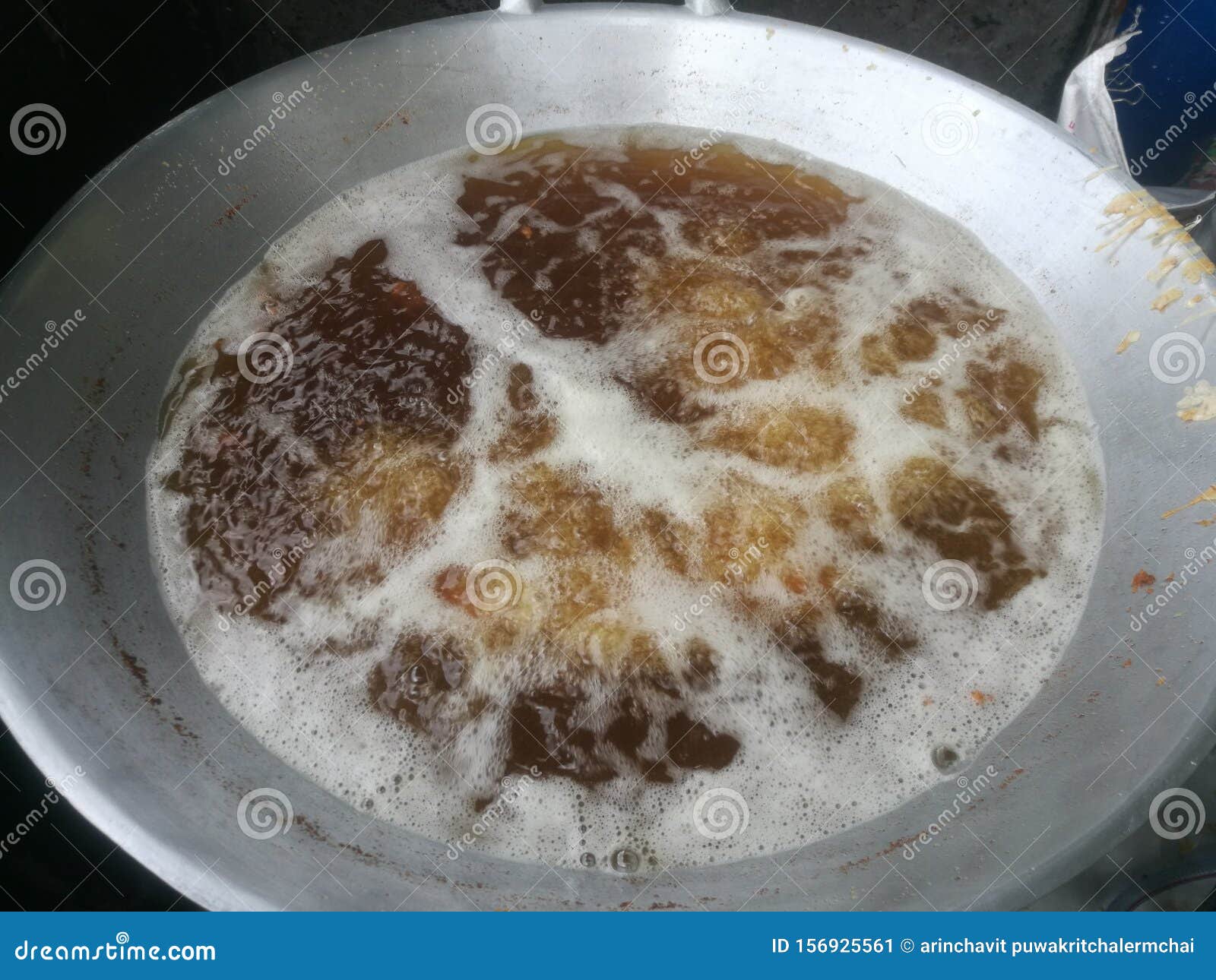 Pan Filled with Boiling Oil. Stock Image - Image of boiling, filled ...
