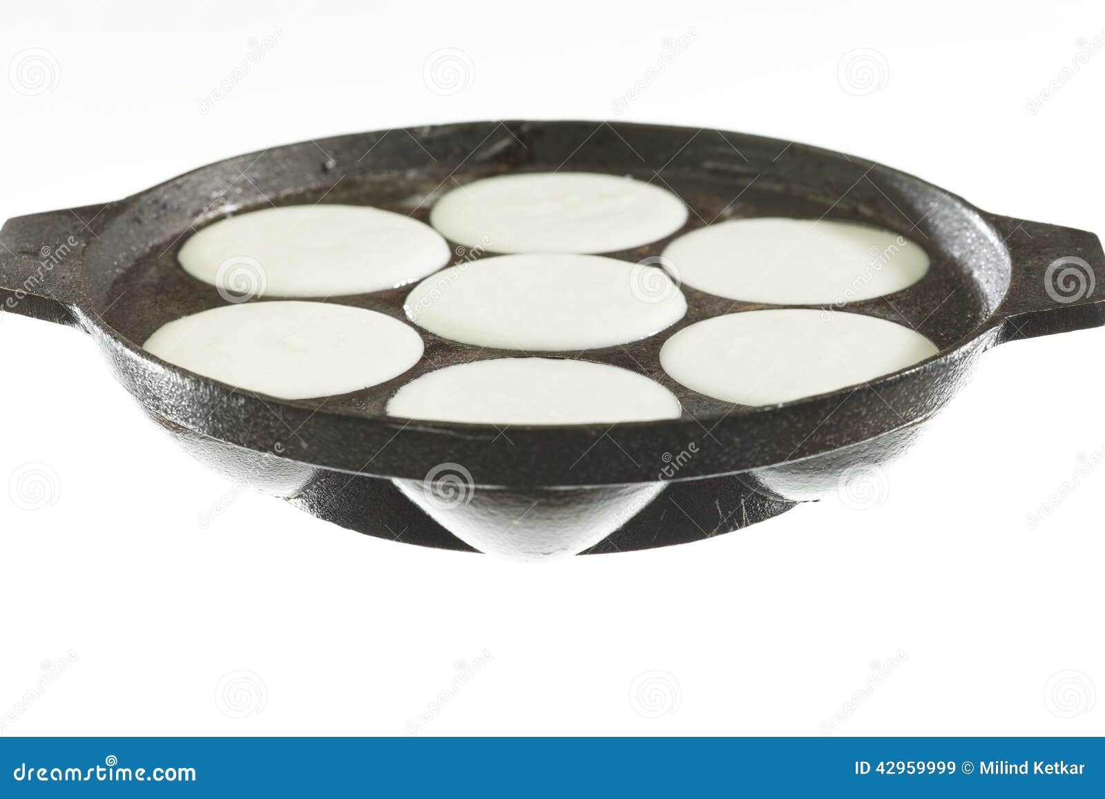 Pan Filled with Rice Paste To Cook Idly in Idli Pan. Stock Image ...