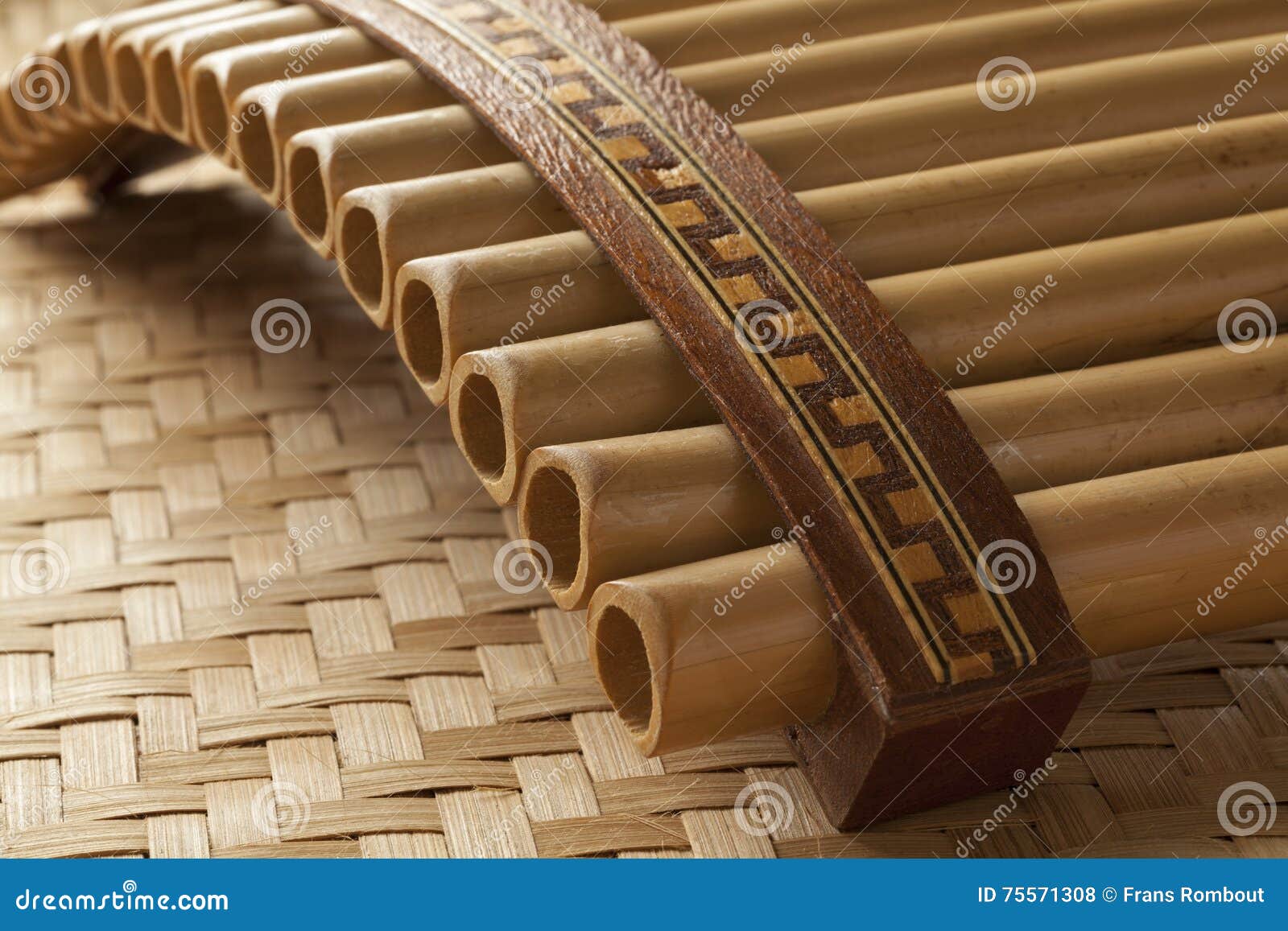 Pan flute close up stock photo. Image of close, organ - 75571308