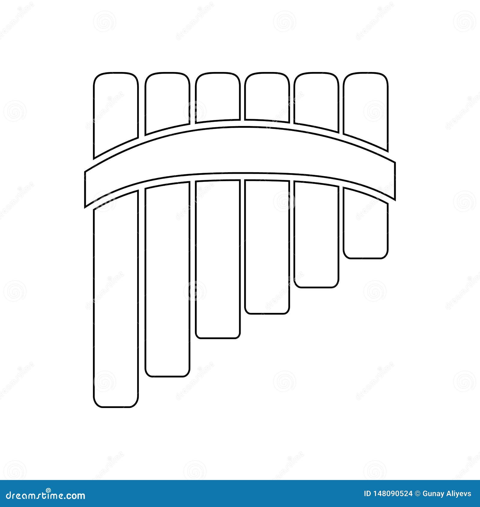 Flute Thin Line Icon. Flageolet Vector Illustration Isolated On White ...