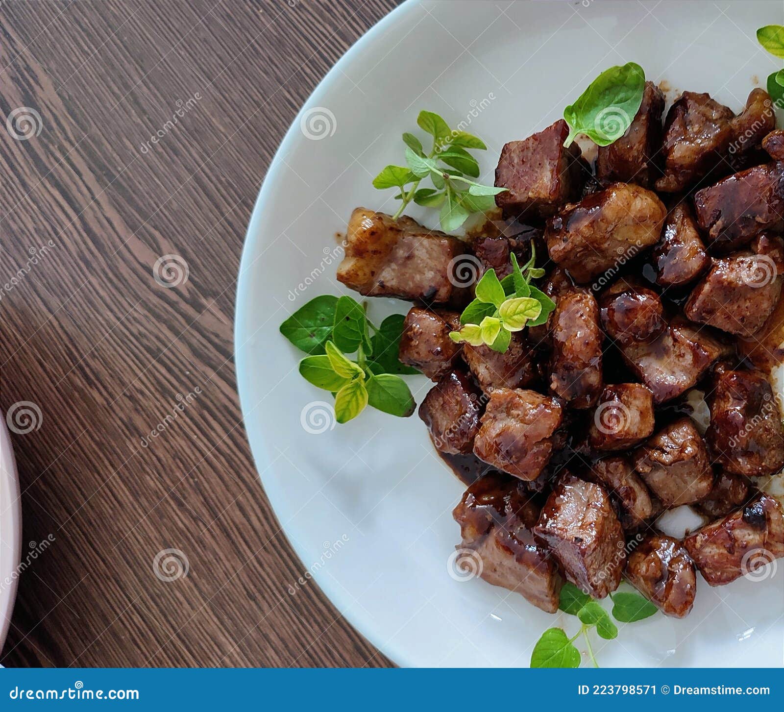 Pan fried beef stock image. Image of steak, lunch, dish - 223798571