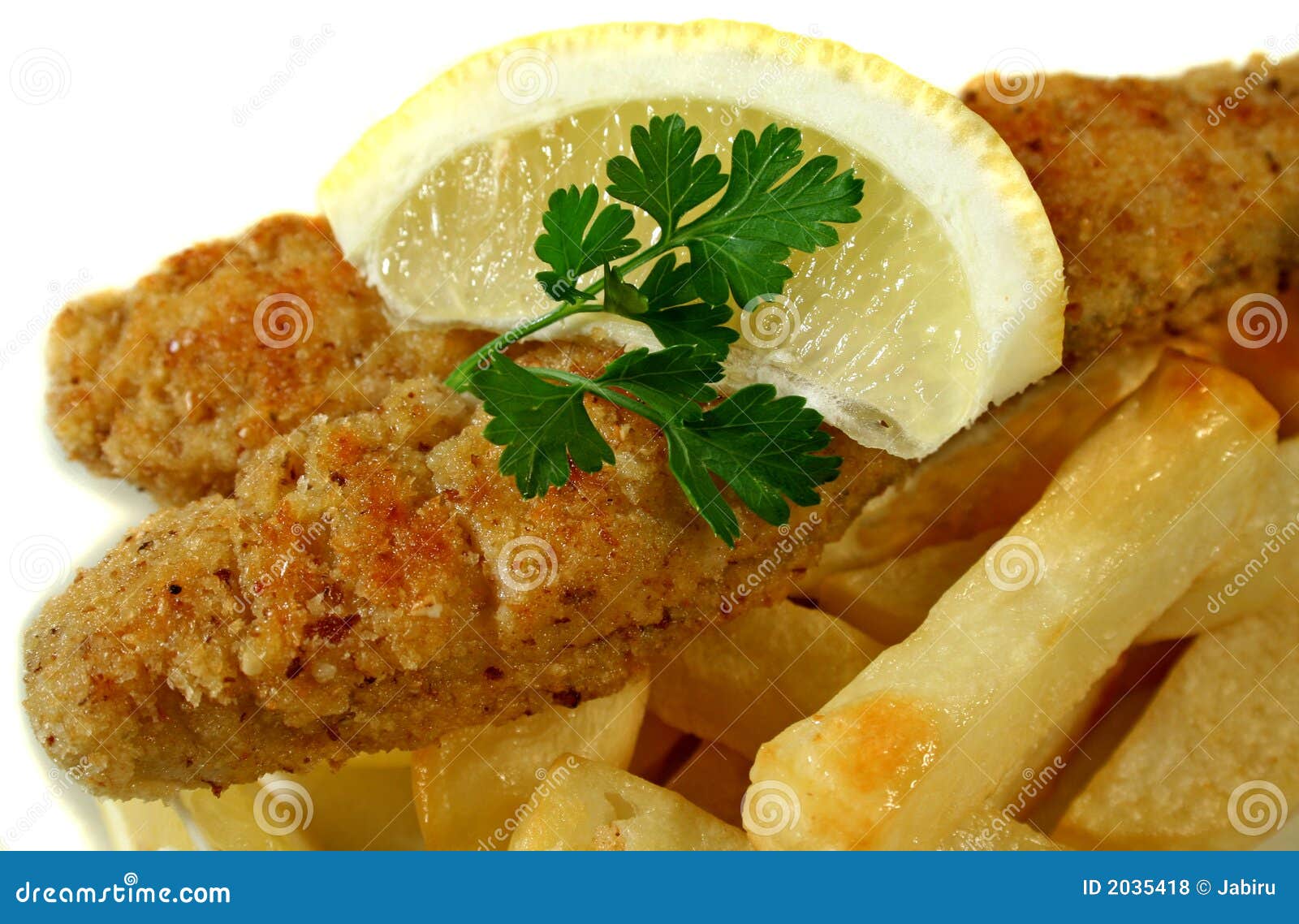 Pan Fried Fish and Chips stock photo. Image of fillets - 2035418
