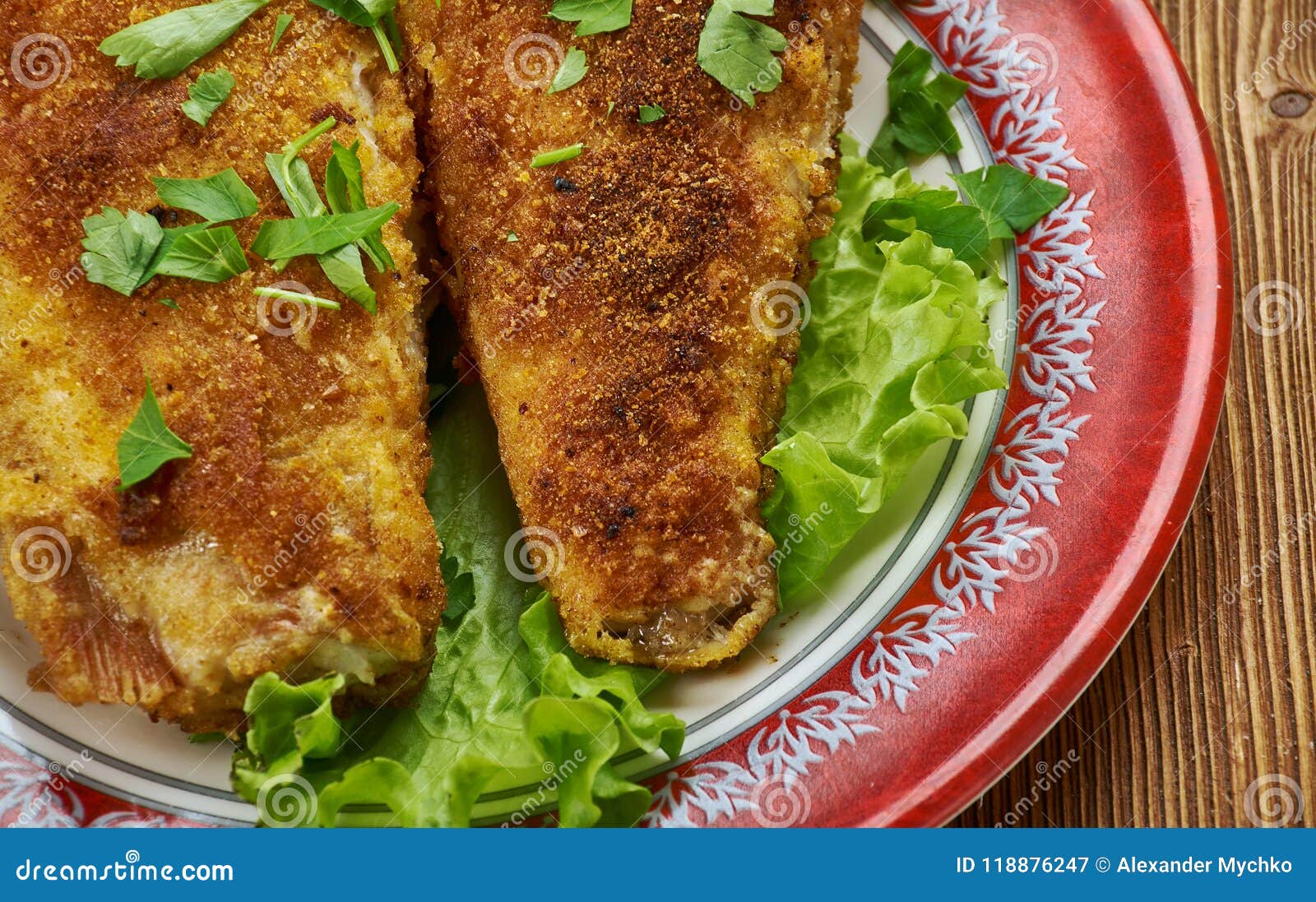Pan Fried Fish criollo imagen de archivo. Imagen de vector - 118876247