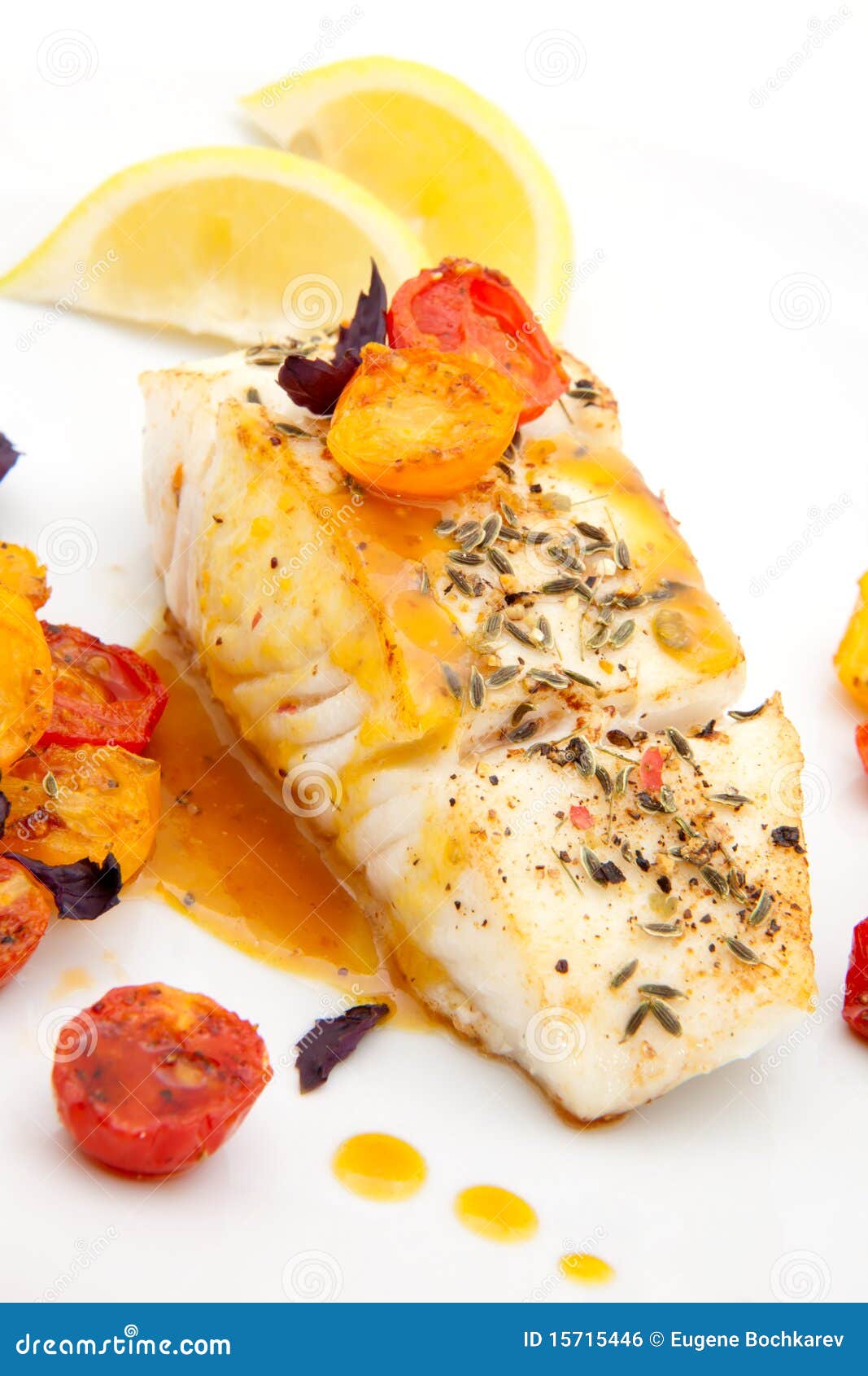 Pan fried halibut stock photo. Image of delicious, gourmet - 15715446