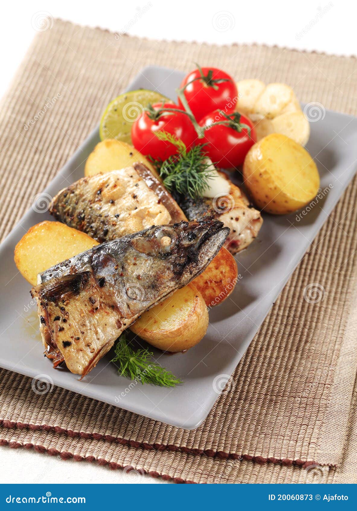 Pan fried mackerel stock image. Image of fried, meal - 20060873