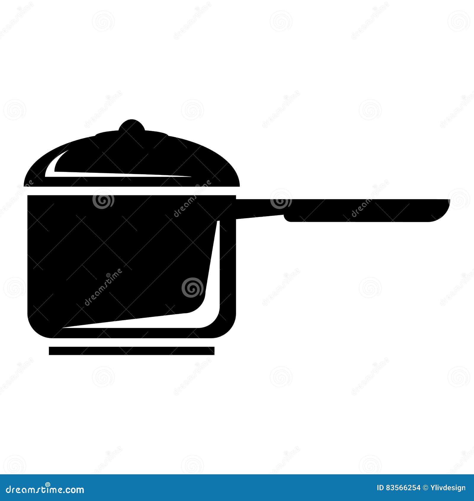 Pan with Handle Icon, Simple Style Stock Vector - Illustration of ...