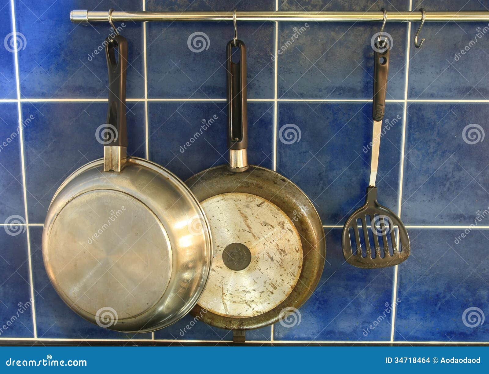 Pan hang on wall stock photo. Image of clean, people - 34718464