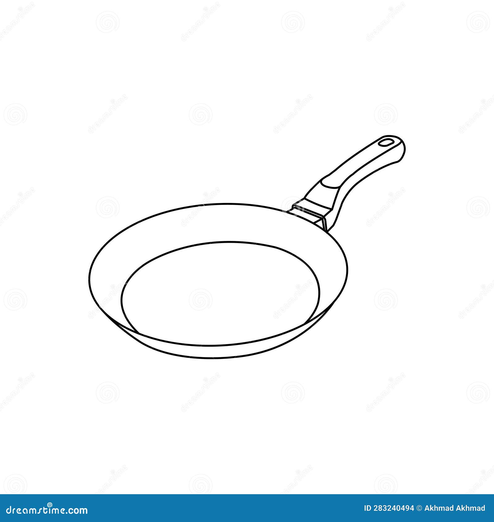 Pan icon stock vector. Illustration of food, outline - 283240494