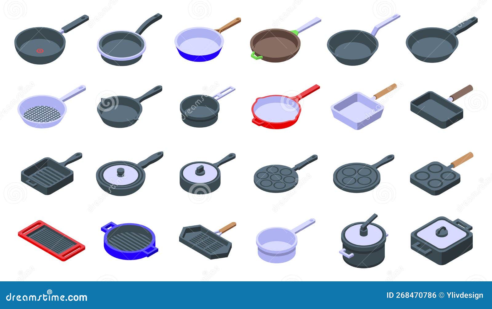 Isometric Saucepan Icon Isolated On White Background. Cooking Pot. Boil ...
