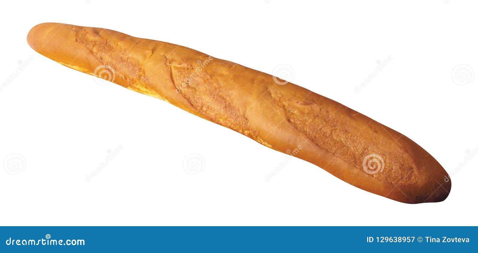 Pan Largo Aislado En Blanco Imagen de archivo - Imagen de trigo, fresco ...