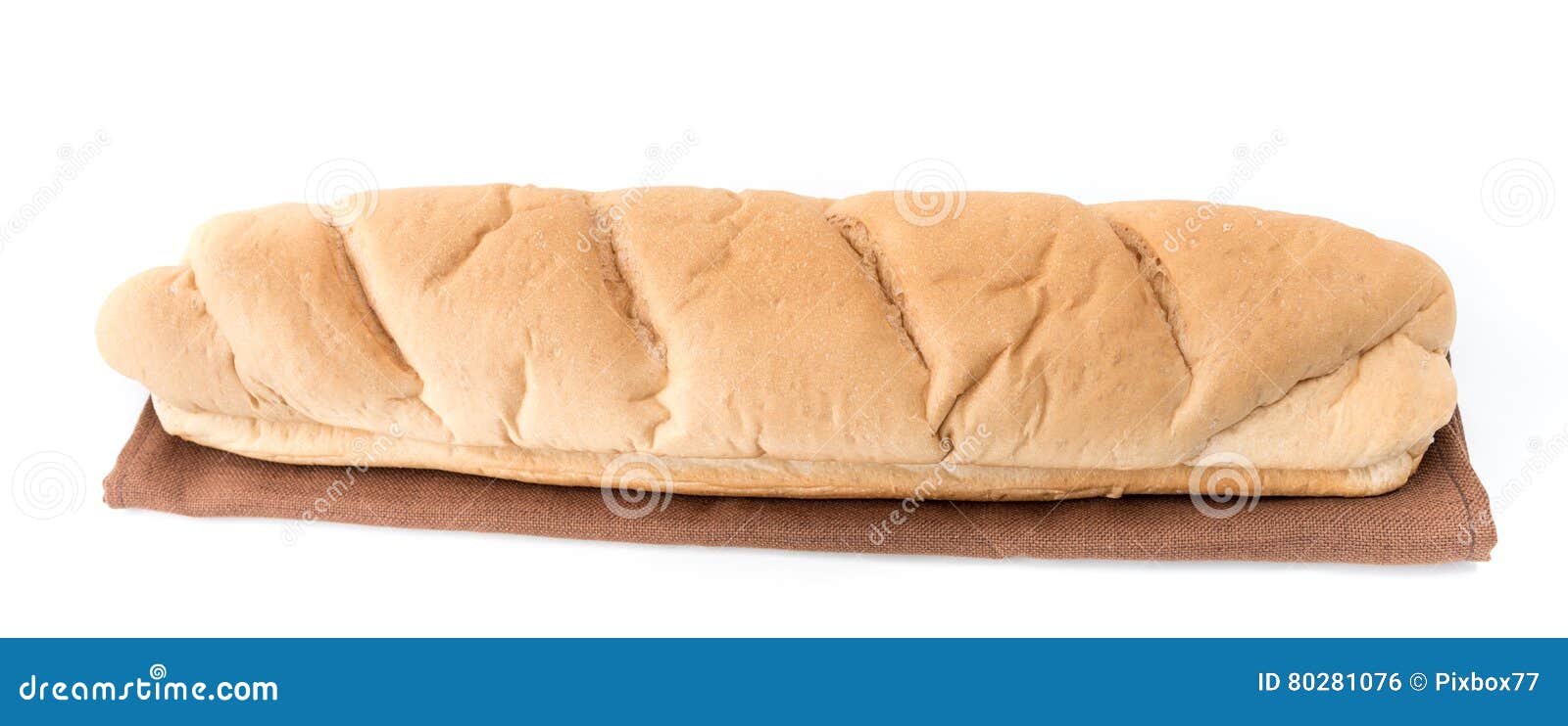 Pan Largo Aislado En Blanco Foto de archivo - Imagen de sano, alimento ...