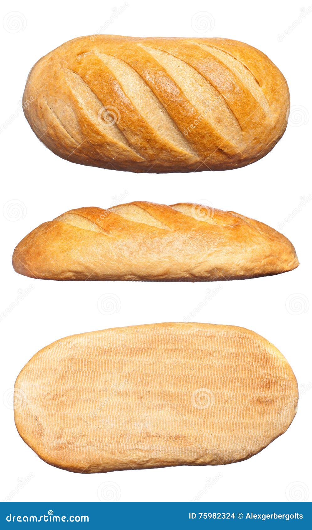 Pan Largo Aislado En Un Fondo Blanco Foto de archivo - Imagen de germen ...